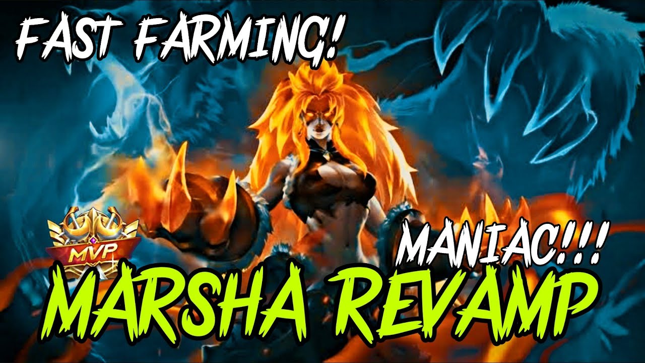 Masha Revamp Best Build Item Fast Farming MANIAC!!! Game Play || Mobile ...