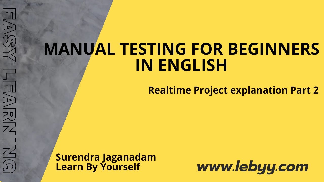 Real Time Project Overview Requirements Part 2 Manual Testing For real-time-project-overview-requirements-part-2-manual-testing-for