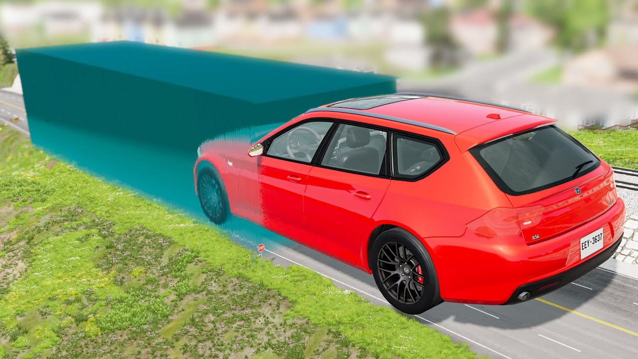 Cars vs Water Cube - Beamng drive - YouTube