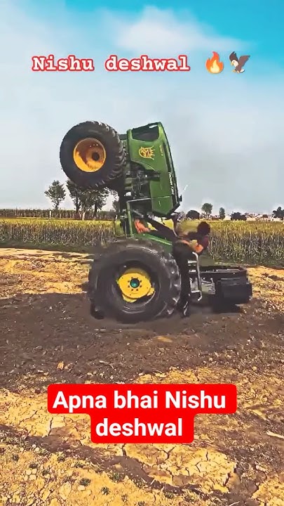 Nishu deshwal best tractor touching stunt #nishudaswal #nishudeswalstunt #trector stunt #short ...