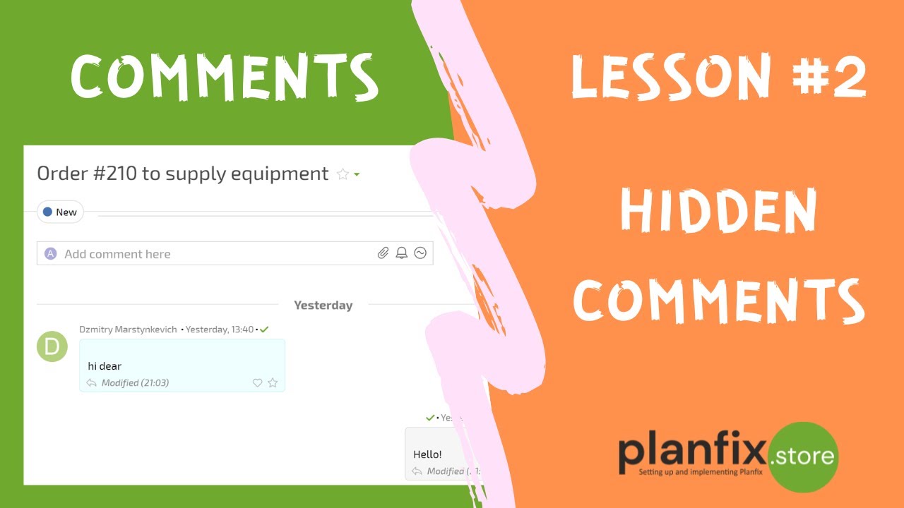 Lesson #2 Hidden comments in #planfix - YouTube
