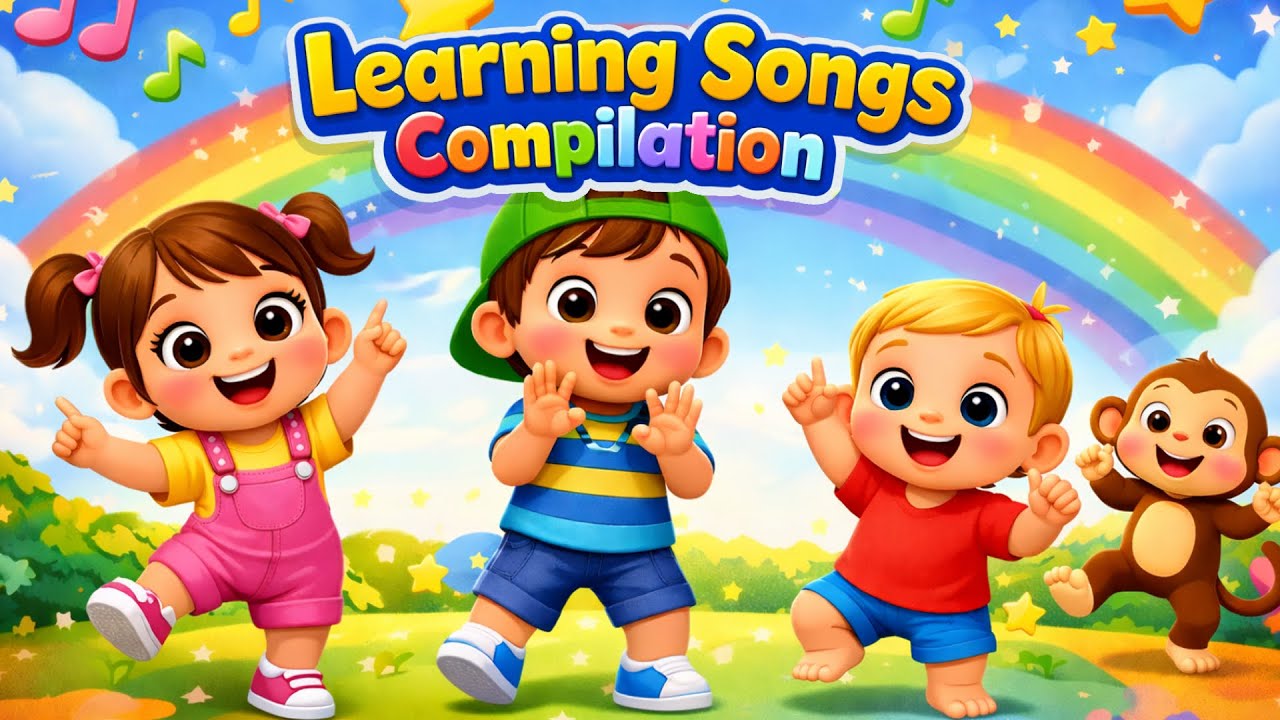 Learning Songs for Toddlers | Shapes, Numbers & Movement | Kids ...
