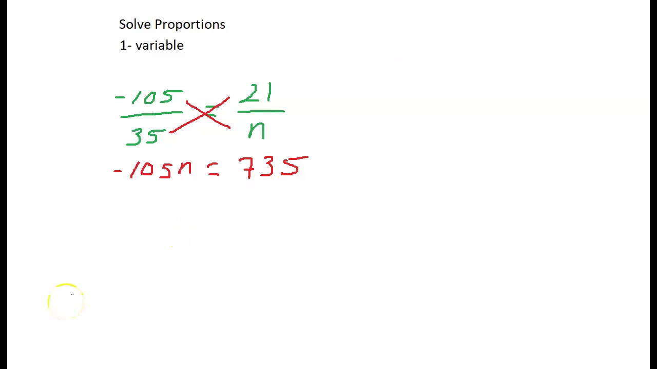 Solving Proportions with 1 Variable - YouTube