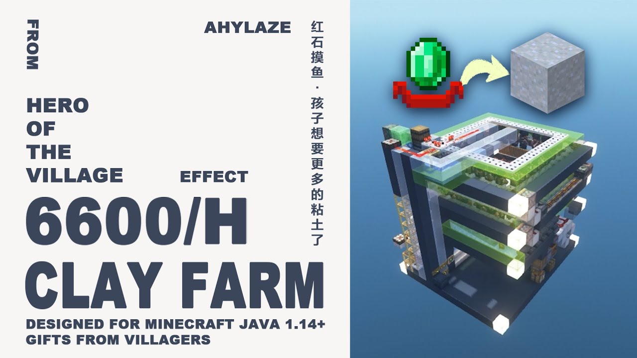 I WANT MORE CLAY so I designed this...| Minecraft Clay farm based on ...
