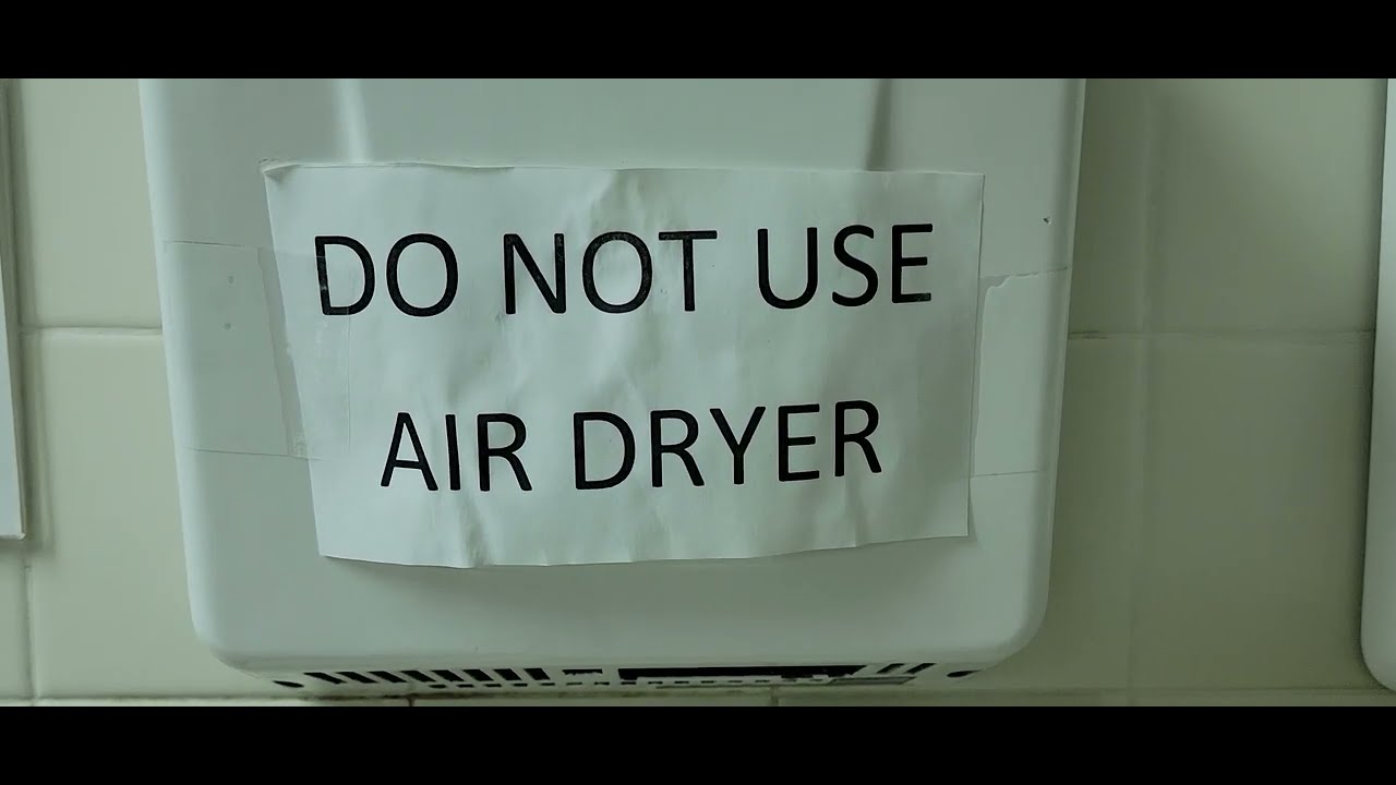Please Use Paper Towels Sign In Bathroom. - YouTube