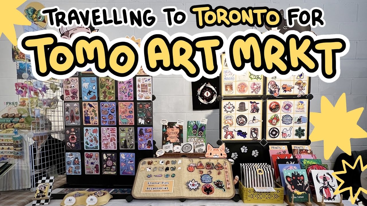 ART VLOG con season has begun! sell with me at tomo market | full time ...