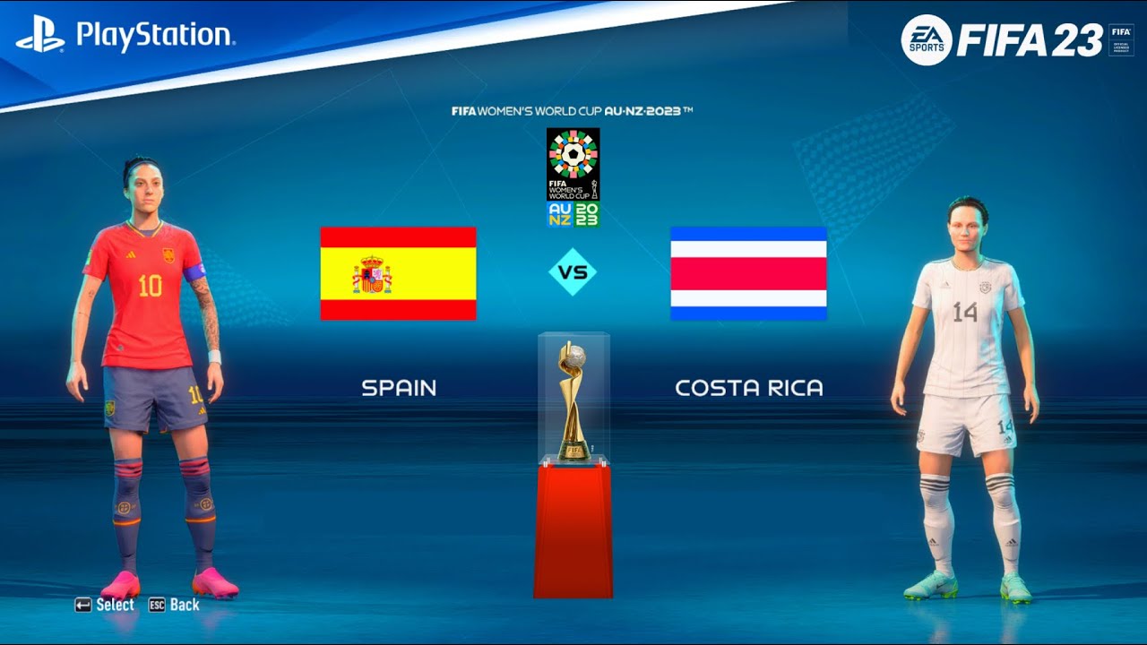 FIFA 23 - Spain vs Costa Rica - FIFA Women's World Cup 2023 | Group ...