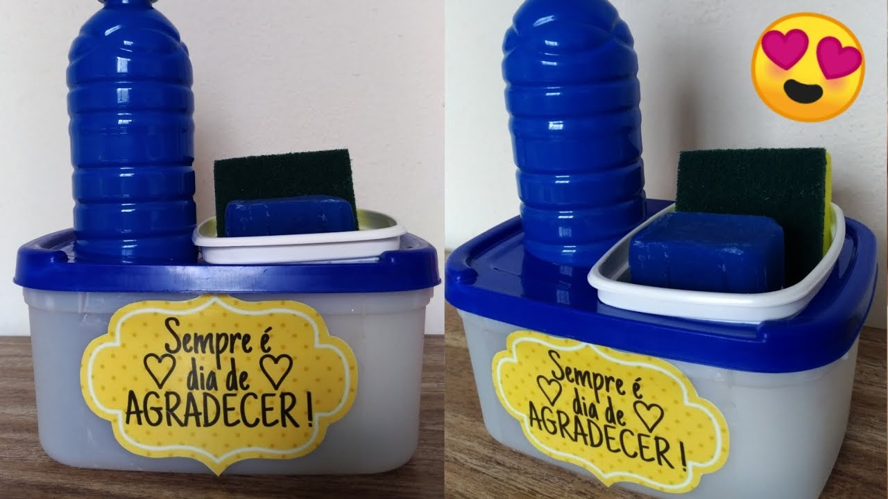 Organizador de pia reciclável com potes diy - YouTube