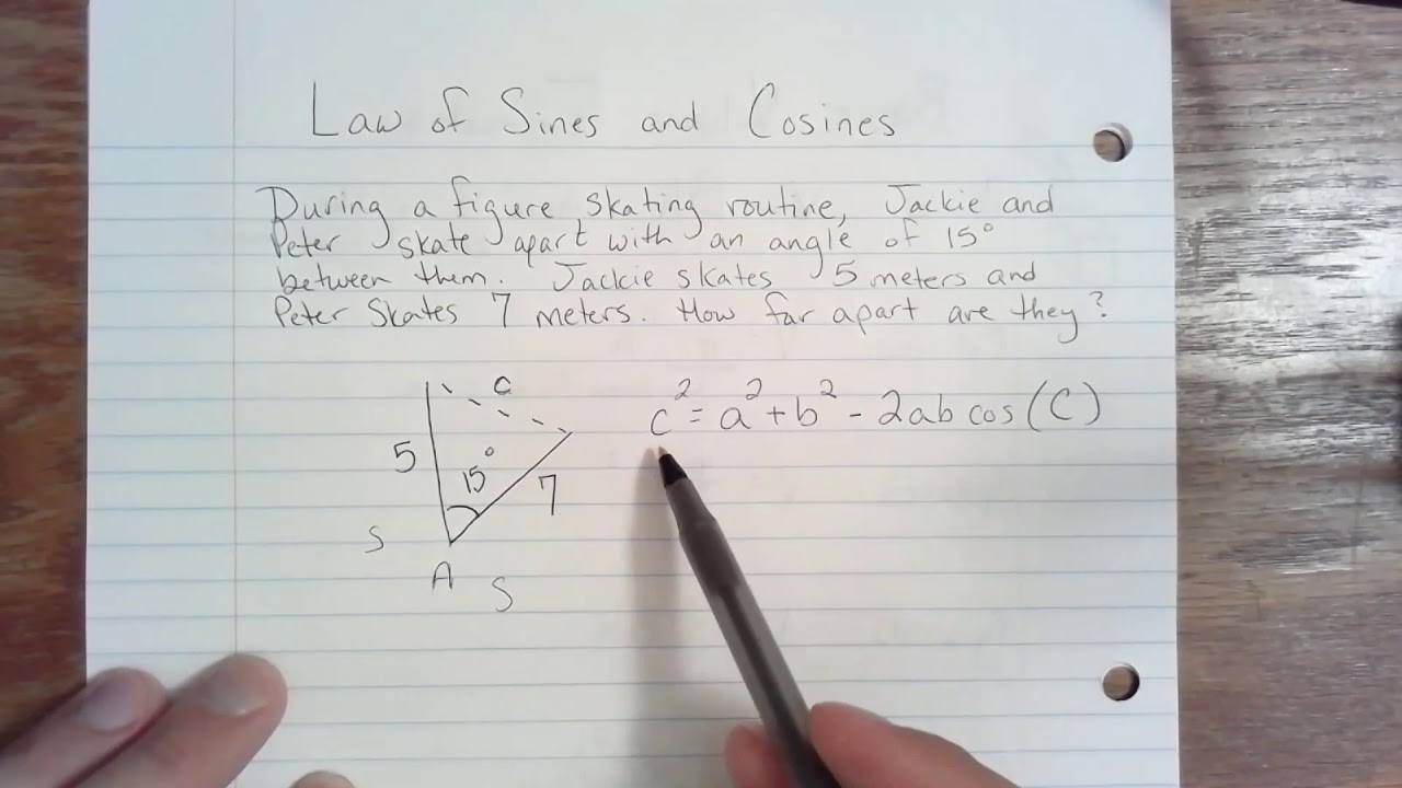 Law of Sines and Cosines - Word Problems - Example 1 - YouTube