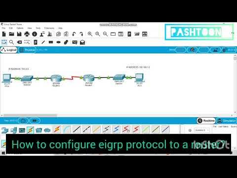 how to configure eigrp protocol to a router by PASHTOON. - YouTube