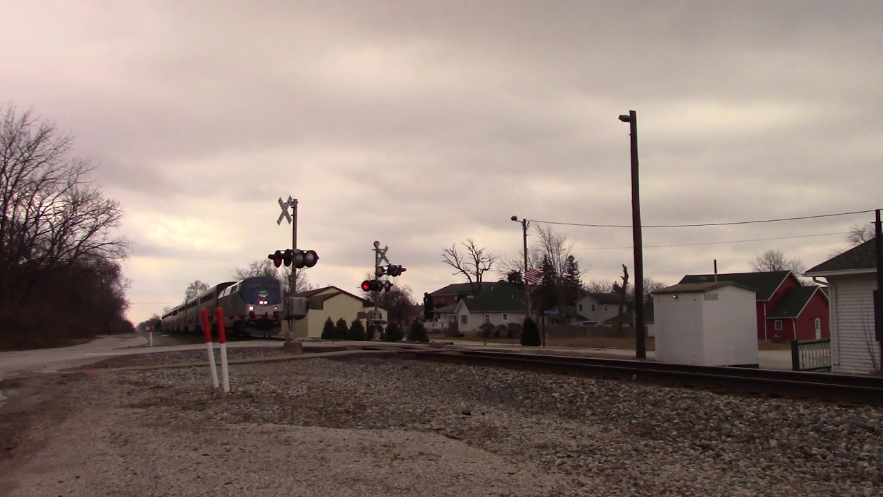 Amtrak 205 North Peotone, IL 2/24/19 - YouTube