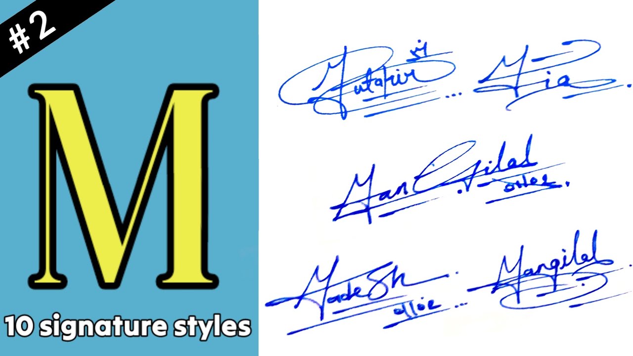 Letter M signature styles | stylish signature for letter M | M ...