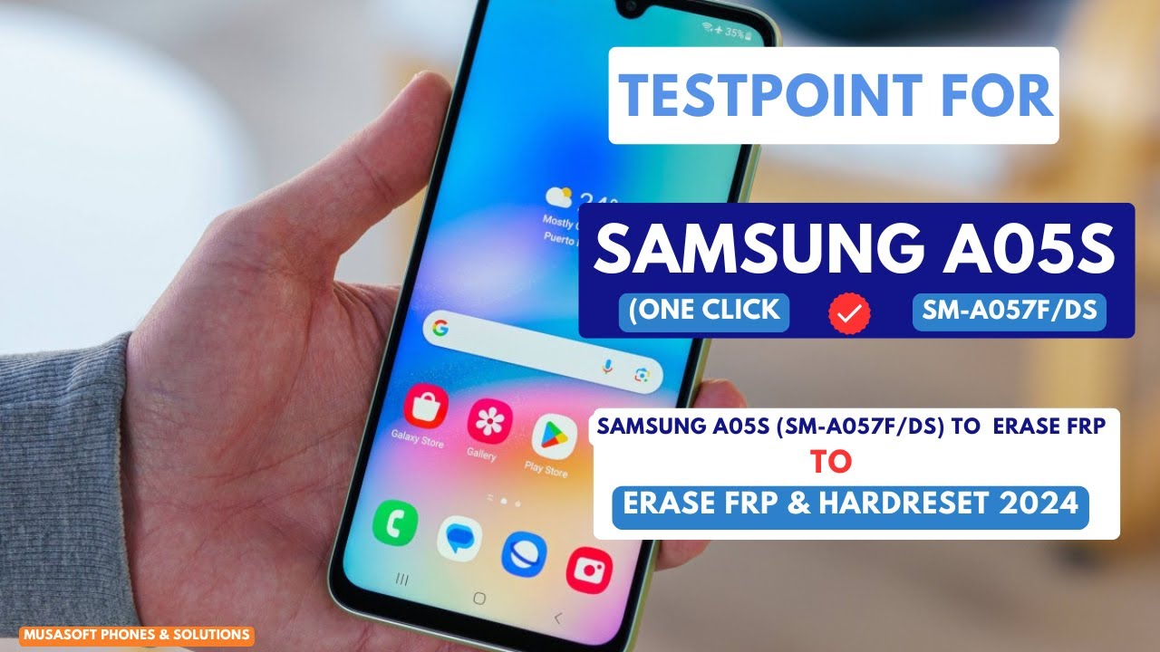 TEST POINT TO RESET FRP IN SAMSUNG A05S|SM-A057FDS AND HARDRESET PIN ...