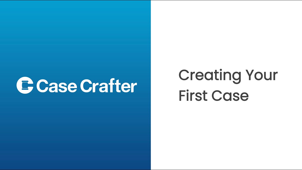 How to create your first case in Case Crafter - YouTube