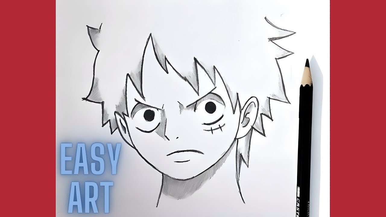 How to draw LUFFY (ONE PIECE) step by step || Anime Drawing - YouTube