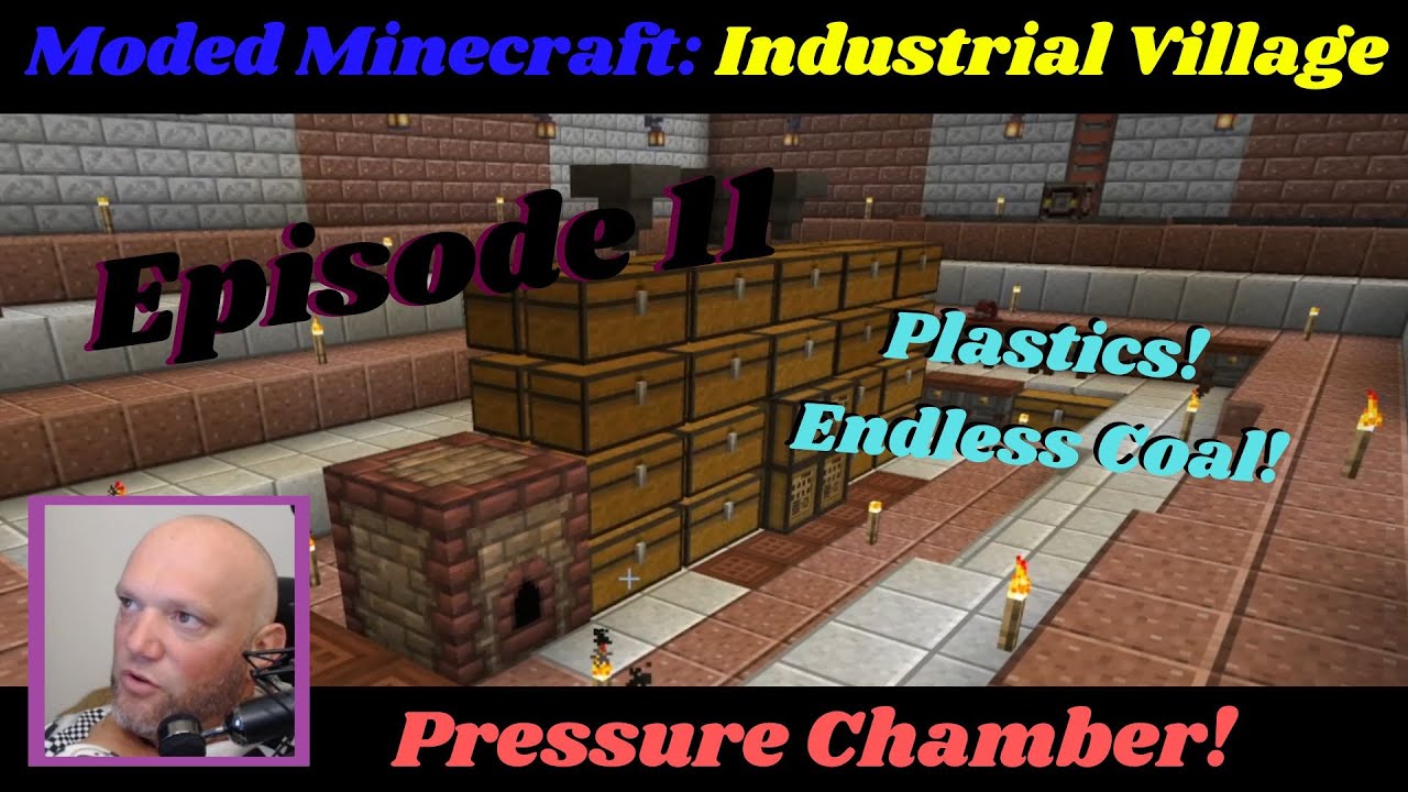 Minecraft Industrial Village E11. Pressure Chamber Plastics! - YouTube