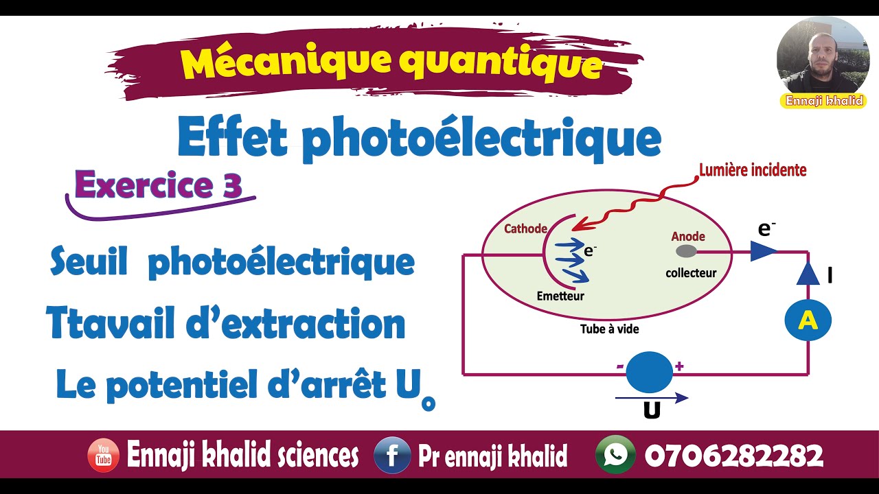 Effet photoélectrique Exercice 3 - YouTube