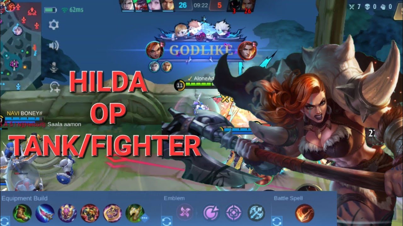 Op Hilda Semi Tank Build Gameplay + Late game High Ping Lag | Hilda ...