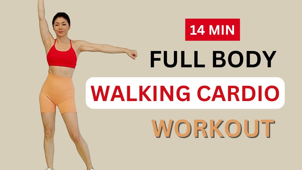 14 MIN FULL BODY WALKING WORKOUT | Fat Burn Cardio | No Repeat, No ...
