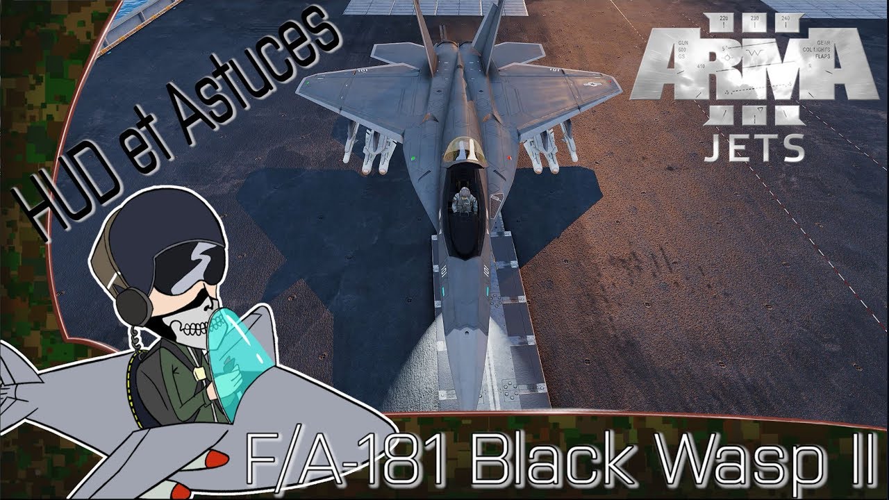 F/A-181 Black Wasp II HUD ARMA 3 JETS DLC - YouTube