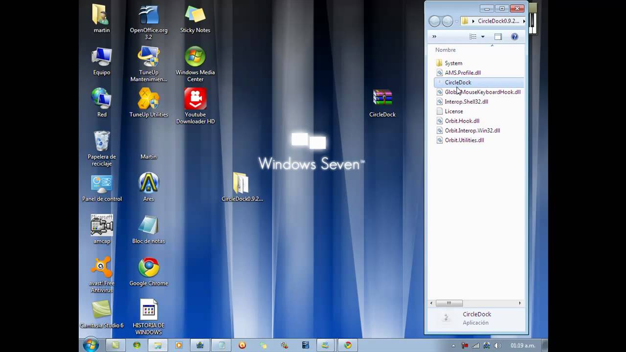Como descargar Circle Dock de Windows 7 - YouTube