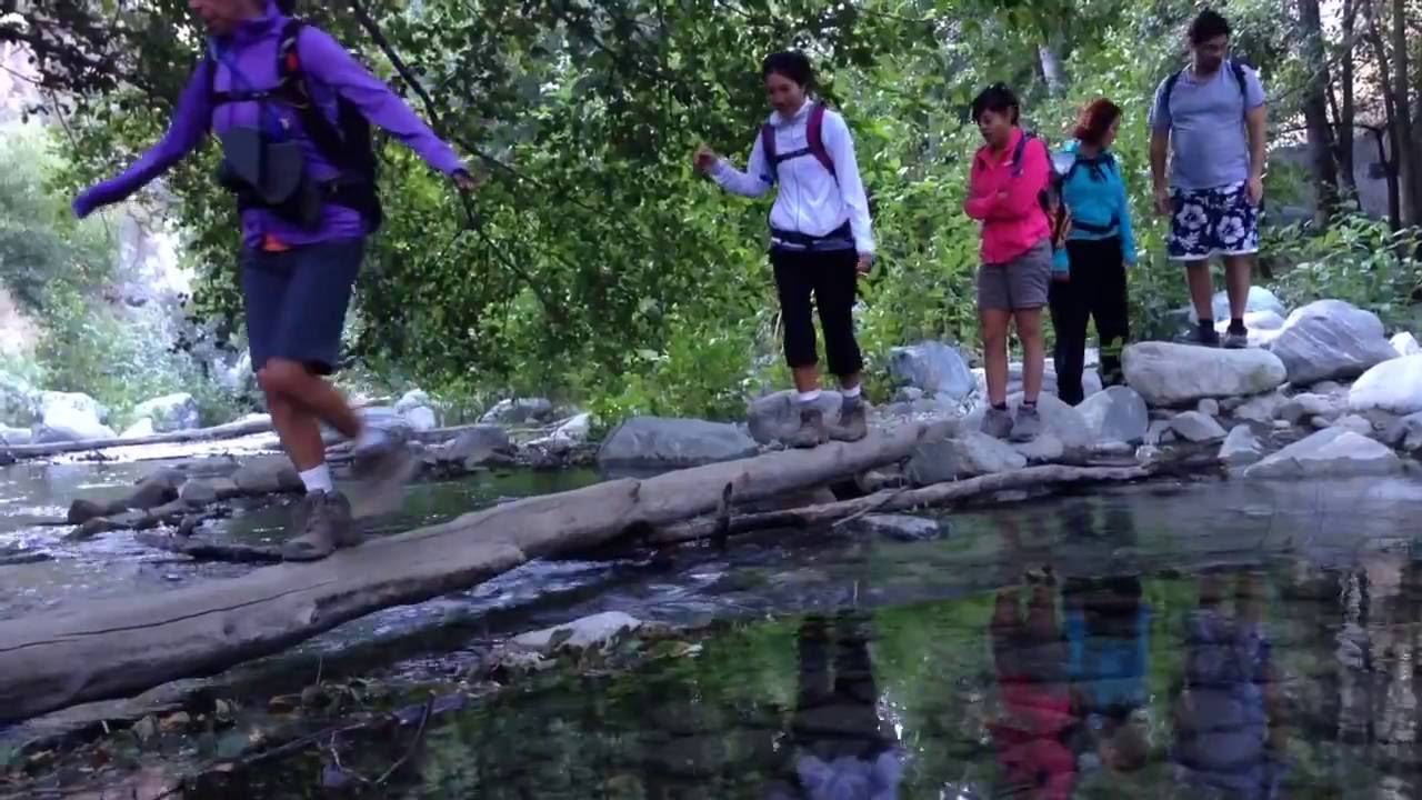 BRIDGE TO NOWHERE Hike video montage via the narrows San Gabriel Mtns ...