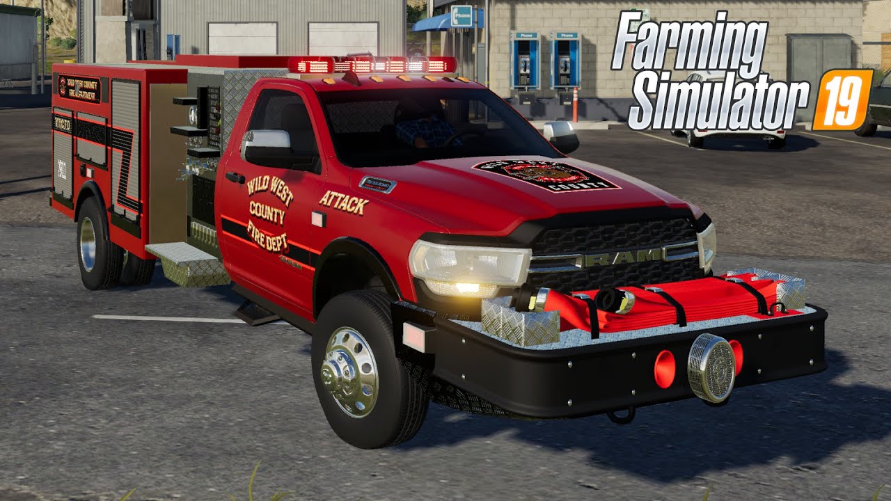 FS19 - Dodge Ram 3500 Fire Dept - Farming Simulator 2019 CAR MOD # ...