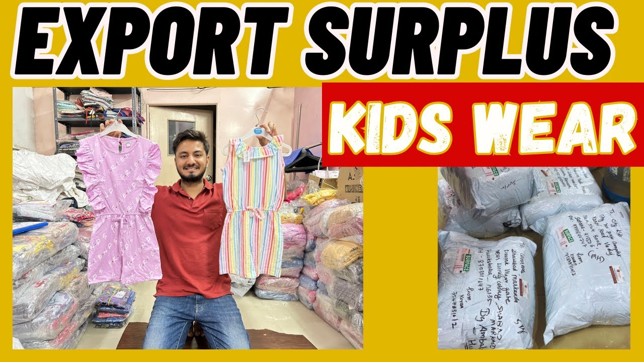Kids Wear Export Surplus Summer Clothes Wholesale Market | - YouTube