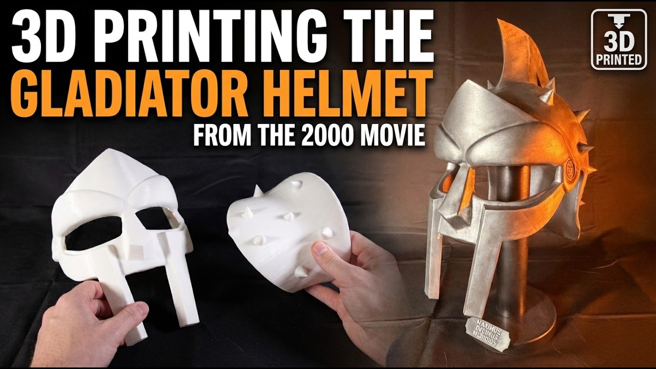 3D Printing a Gladiator Helmet (Maximus Roman Armor Replica) - YouTube