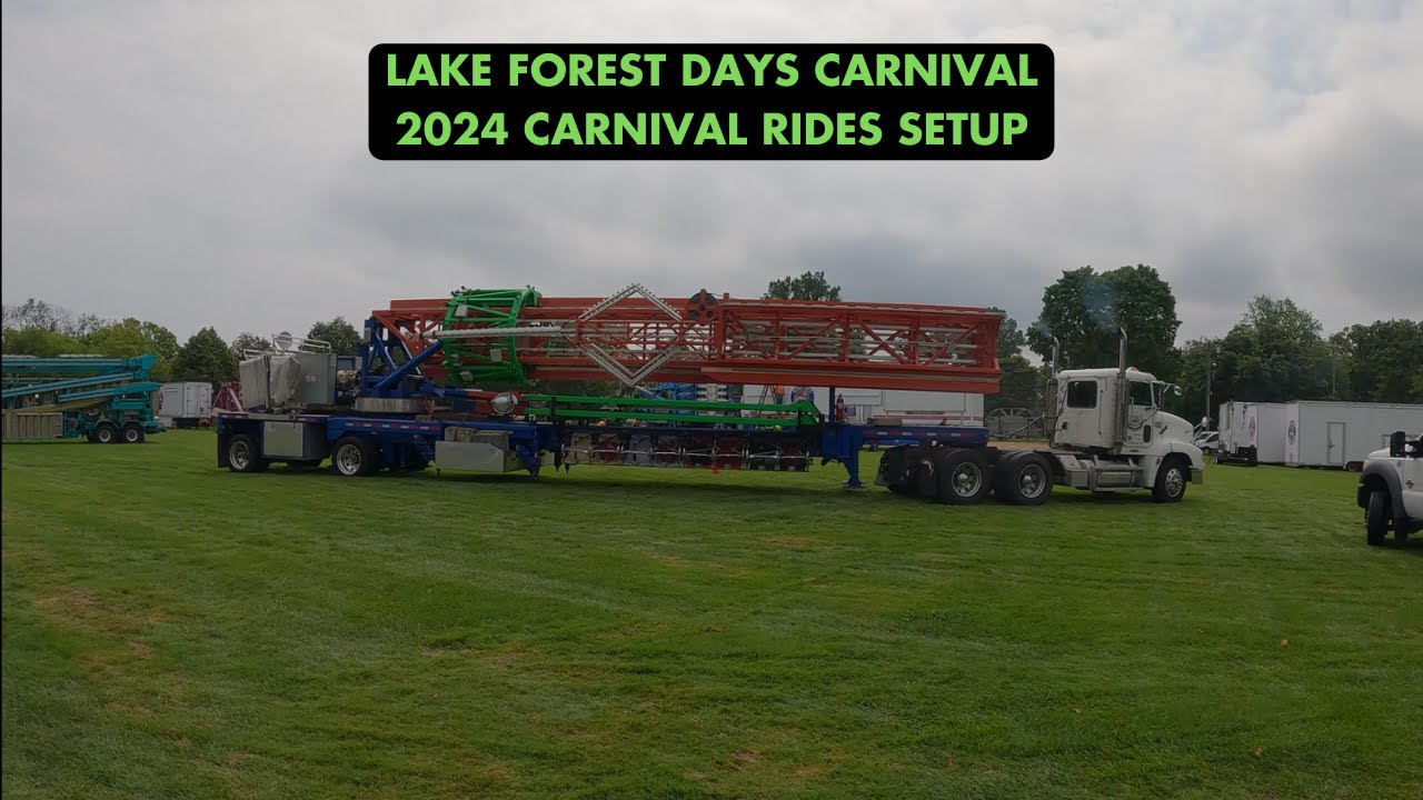 Lake Forest Days Carnival 2024 Carnival Rides Setup - YouTube