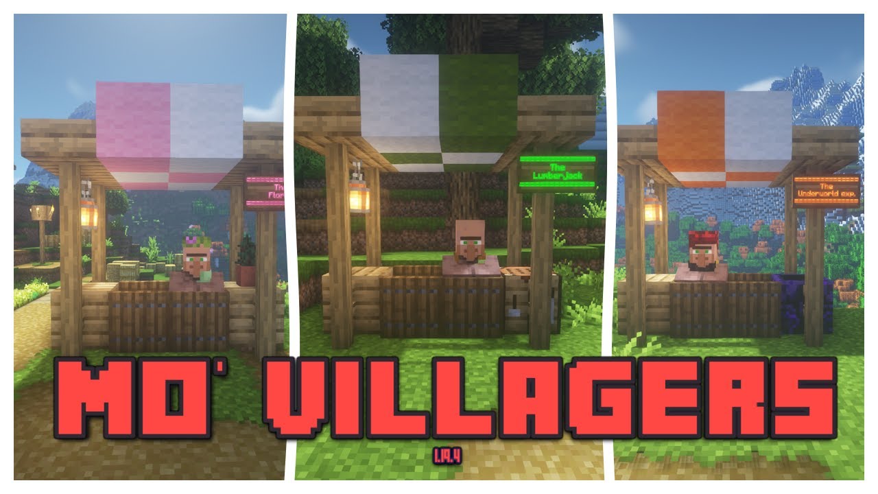 NEW And IMPROVED VILLAGERS in MINECRAFT( Mo' Villagers 1.19.4 ) - YouTube