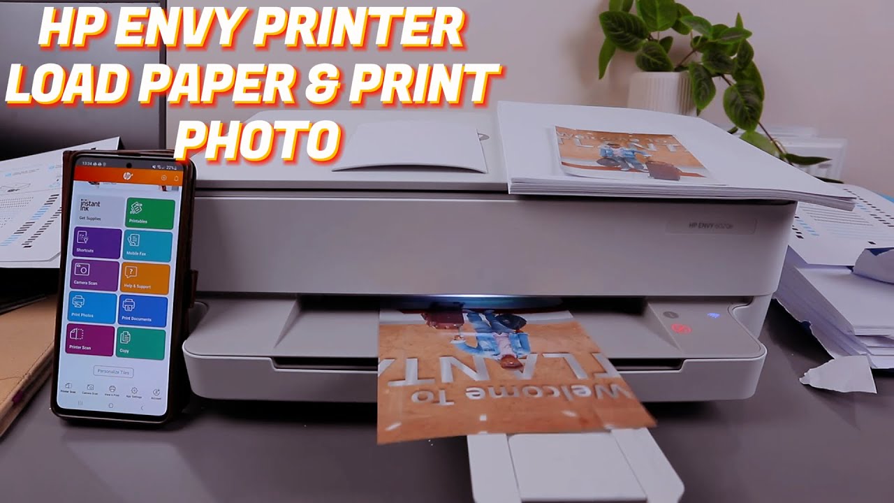 How To Load A4 Paper, Photo Paper and Print Photo with HP Envy Printer ...