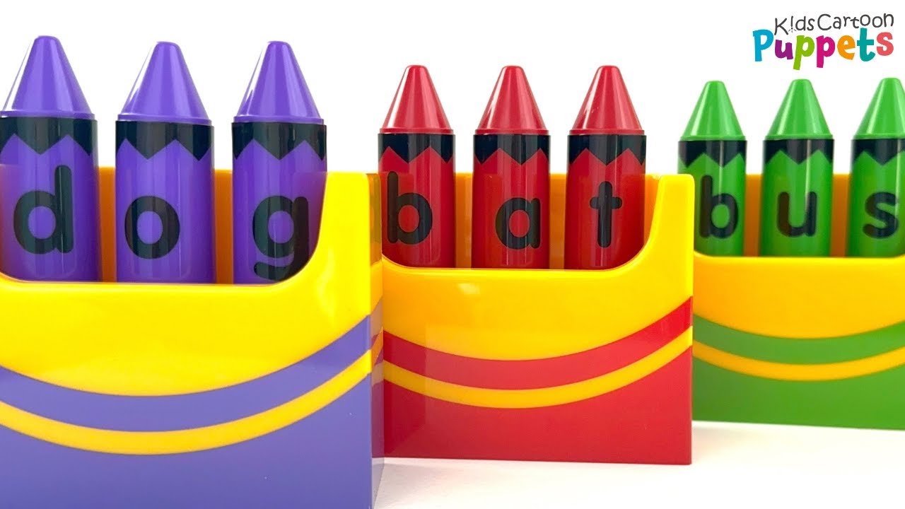 Fun Learning Words and Colors with Crayon Boxes | Best Learning Video ...
