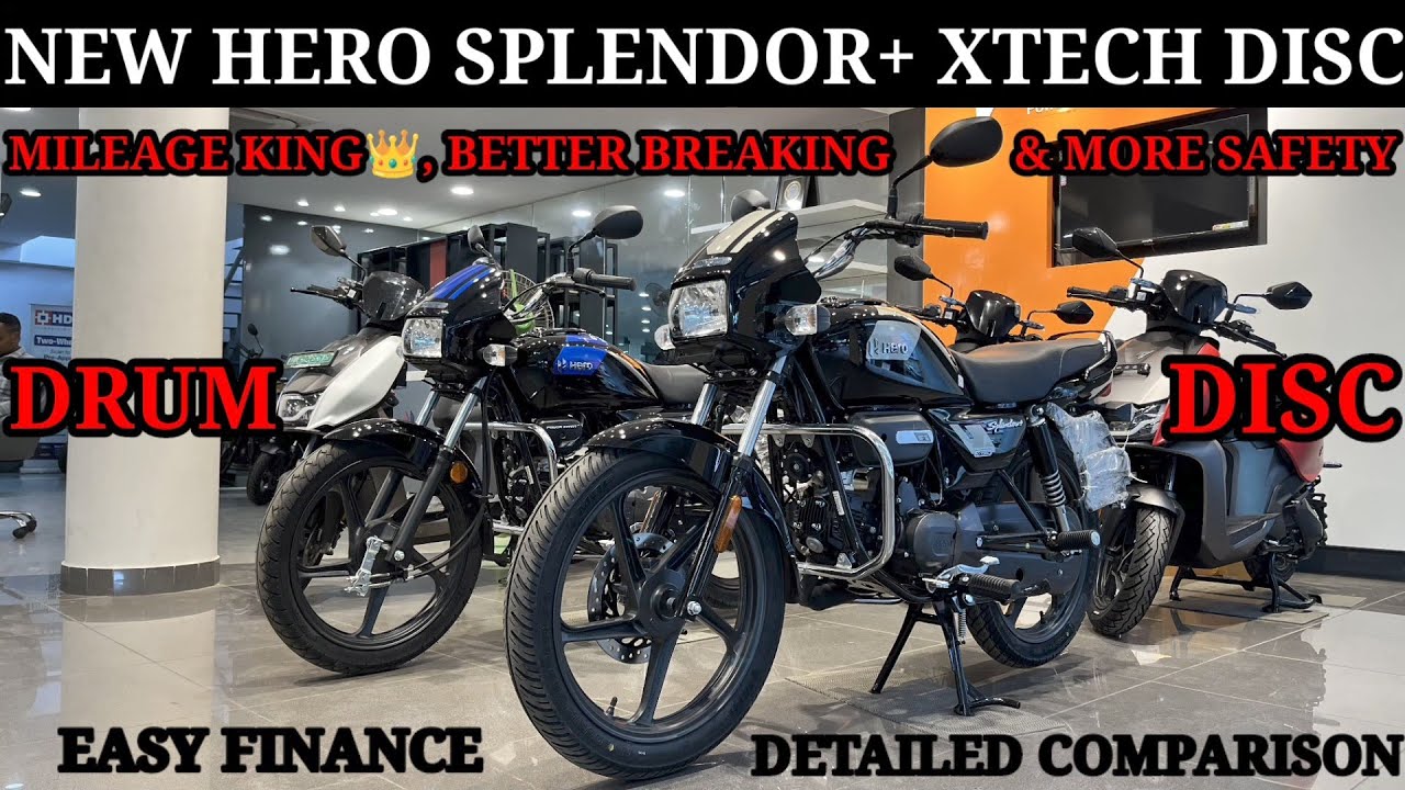 NEW HERO SPLENDOR+ XTECH 2.0 DISC | Detailed Review | Disc & Non-Disc ...