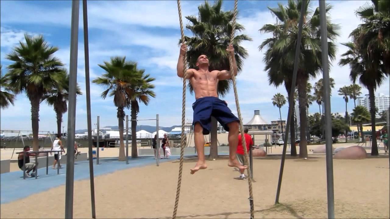 Платонов Владимир: тренировка на пляже (incredible Santa Monica beach ...