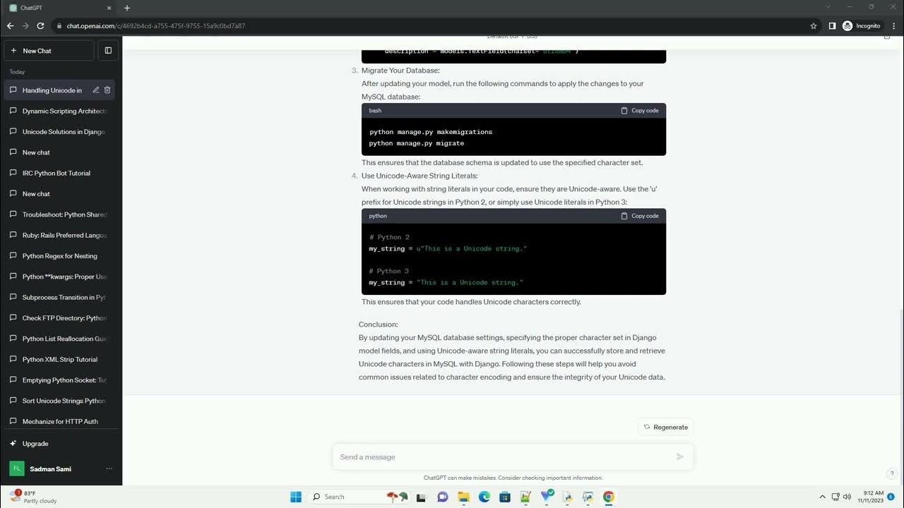 python Problem storing Unicode character to MySQL with Django - YouTube