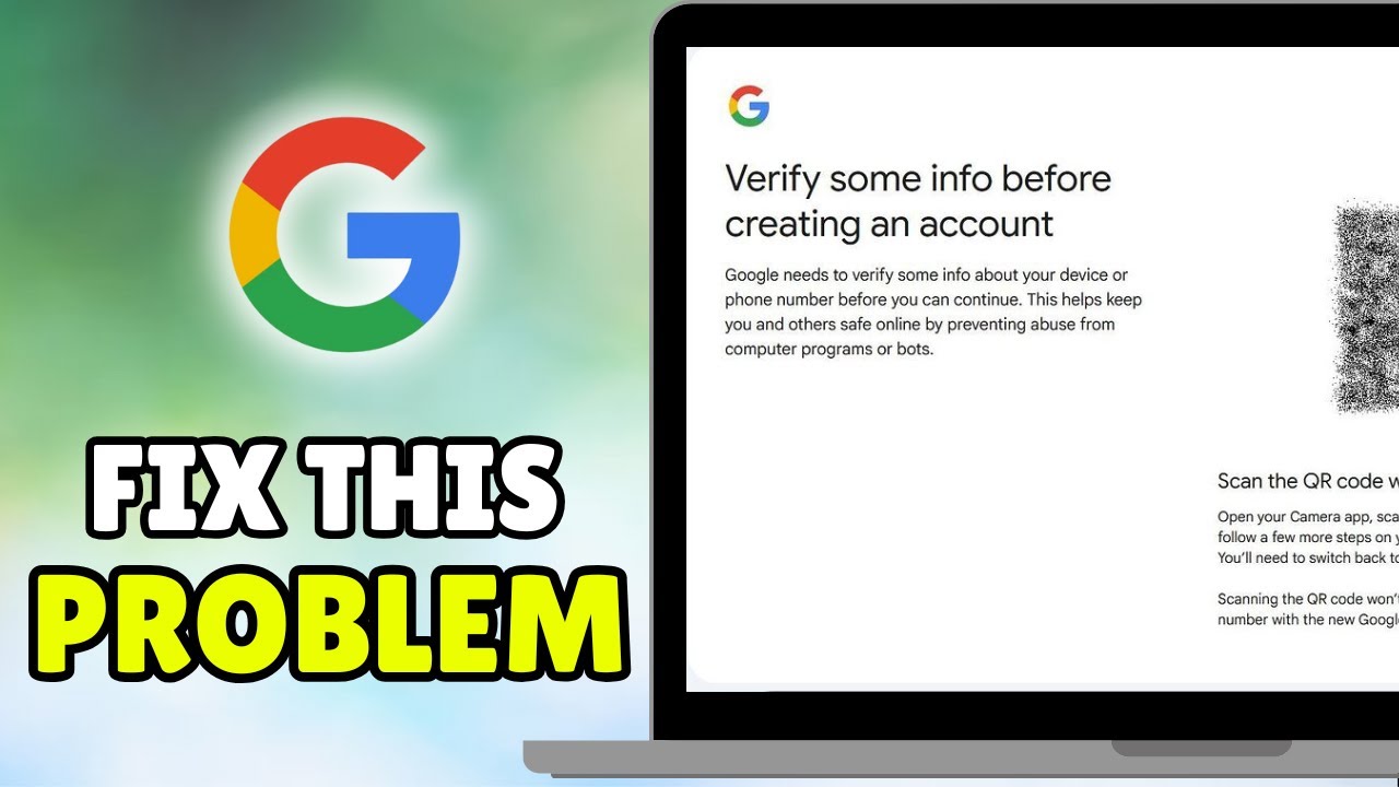 How to Fix Google Account Verification While Scan QR Code with Your ...