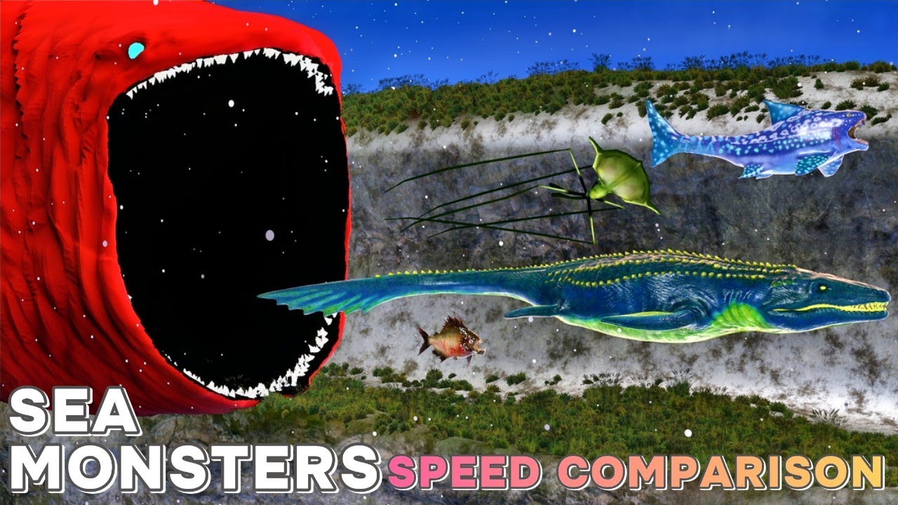 Sea Monsters Speed Comparison - YouTube