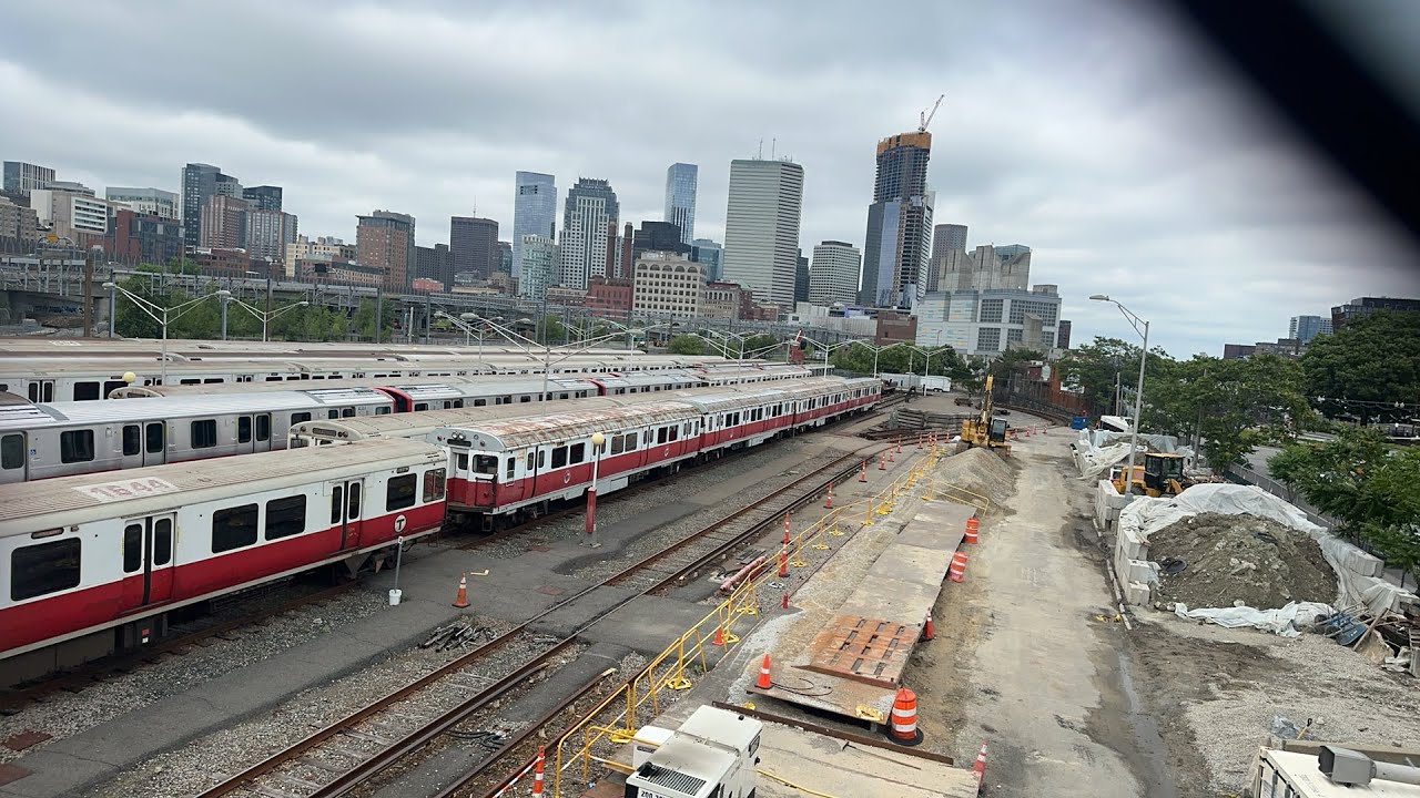 MBTA Red Line Cabot Yard (7-6-2024) - YouTube