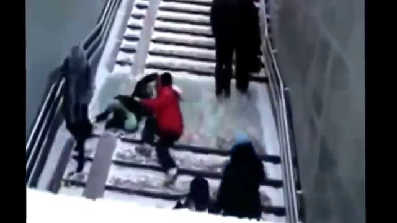 People Falling on Slippery Ice - Hilarious - Very Funny - YouTube