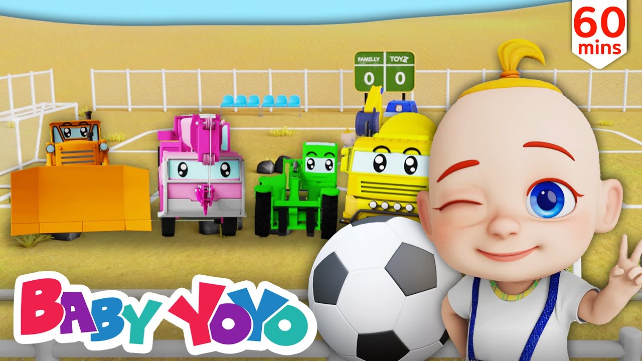 The Colors Song (Soccer Ball field with toys) + more nursery rhymes ...