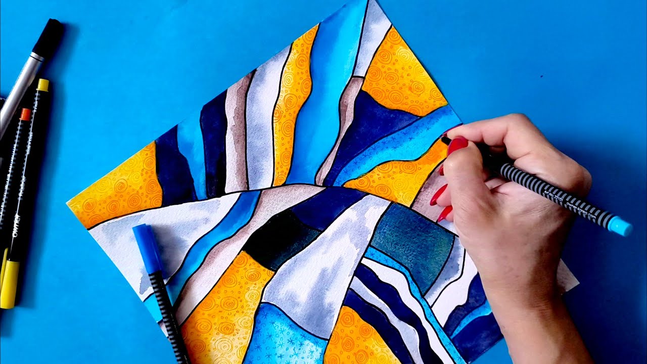 Unique Zen Doodle Abstract Art Creation || Attractive Combination of ...