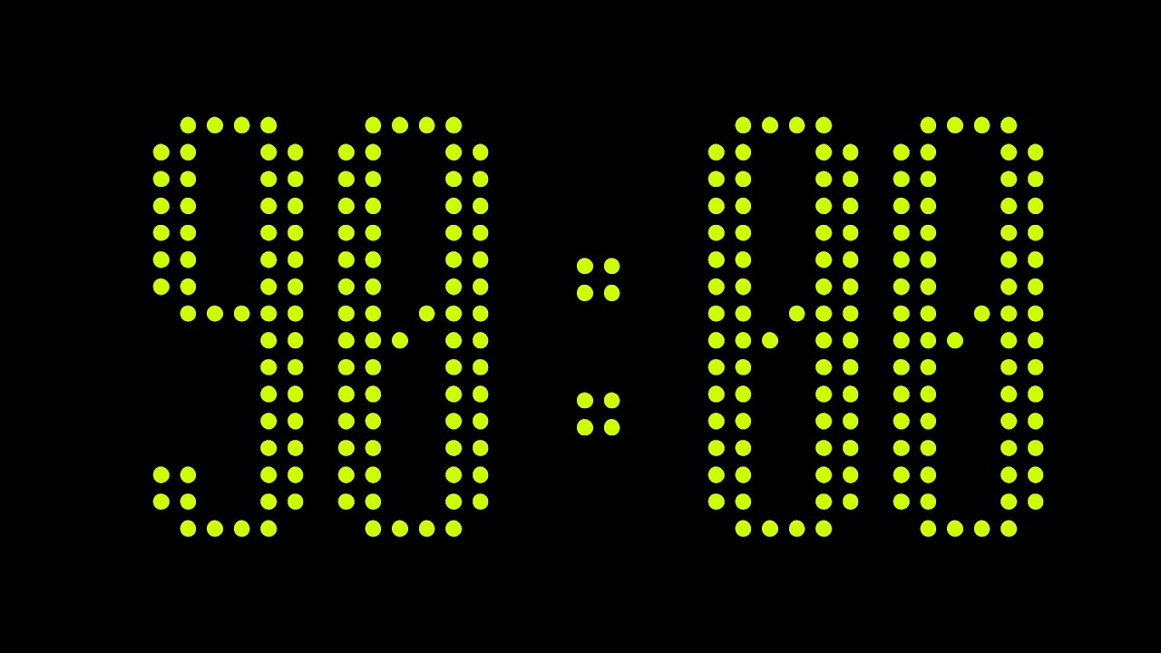 90:00 Electric Lime LED Countdown Timer - YouTube