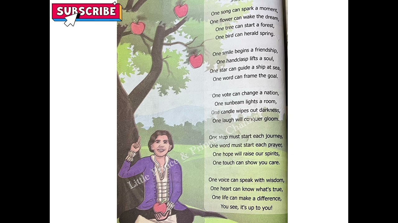 Just Once | 4th Std English Poem | One song can spark a moment English ...