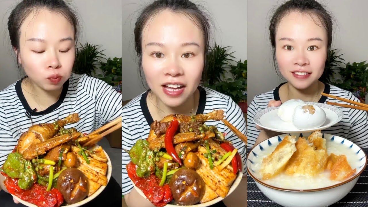 ASMR Chinese Food Mukbang Eating Braised Chicken Legs With Chili And ...