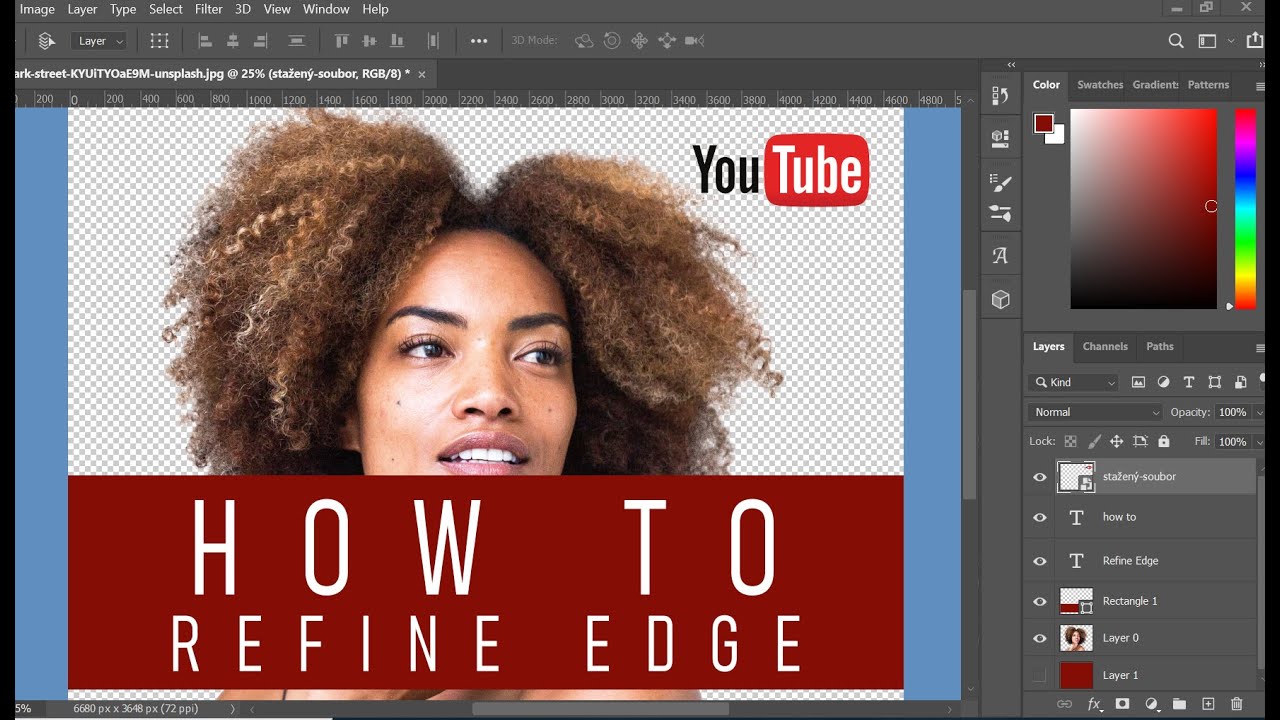 How to Refine Edge in Photoshop 2020 - YouTube