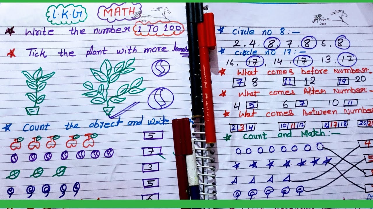 LKG Maths Exam Worksheet l LKG Math Worksheet l Math Question paper LKG ...