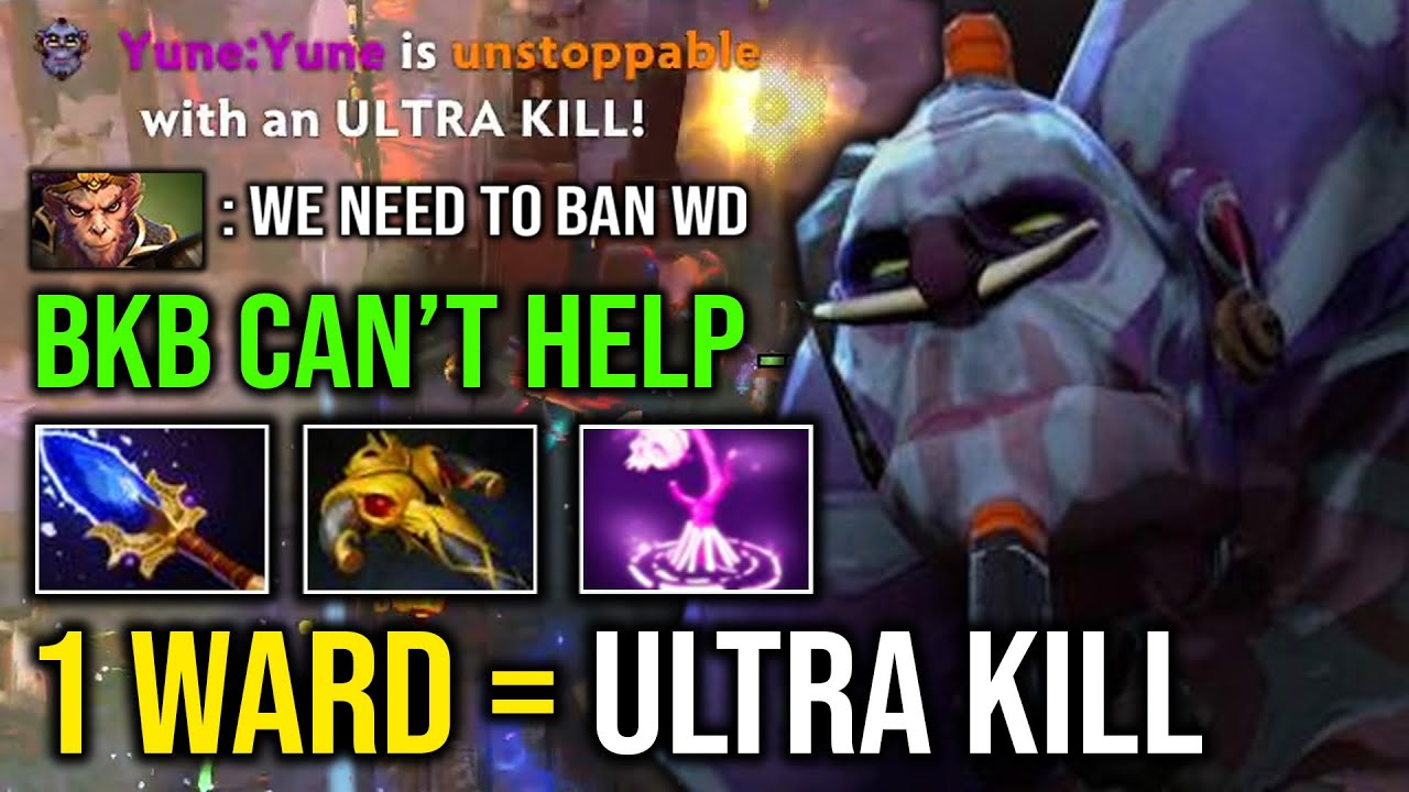 WTF 1 WARD = ULTRA KILL 100% Pure Damage Even BKB Can't Help Hard ...