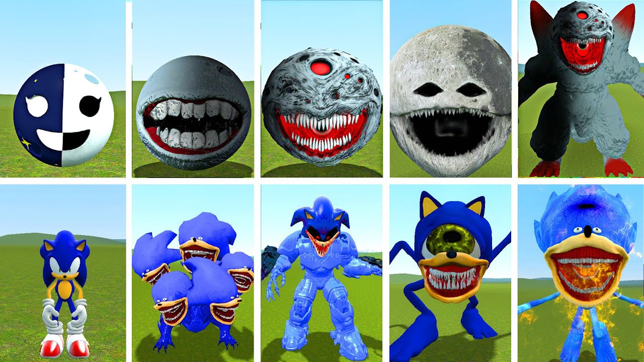 ULTIMATE CURSED WORLD BATTLE | ALL EVOLUTION SHIN SONIC.EXE VS MOON ...