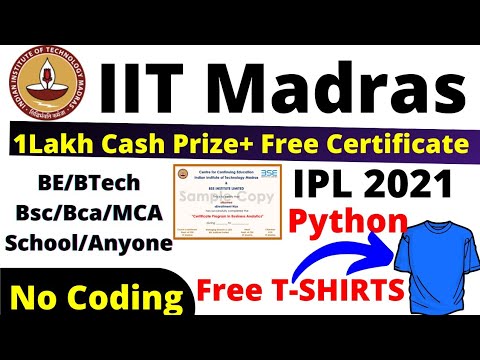 IIT Madras IPL Cricket and Coding | IIT Madras Free Certificate Free Training Python Data ...